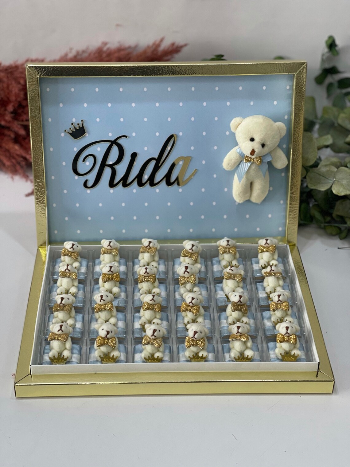 Teddy Bear Chocolate Gift Box Baby Shower Chocolate Box - Etsy