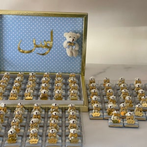 Teddy Bear Chocolate Gift Box, Baby Shower Chocolate Box, Personalized ...