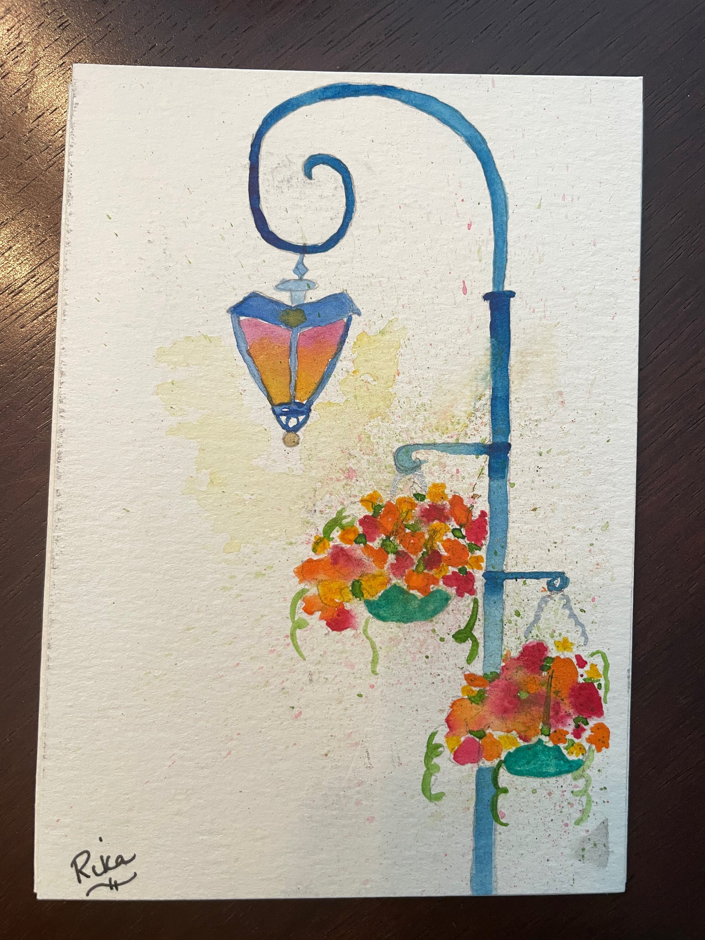 Original Hand Painted Greeting Cards Set of 4 - Etsy