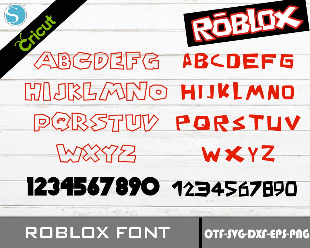 Roblox SVG | Roblox Alphabet PNG| Roblox TTF | Digital Download ...