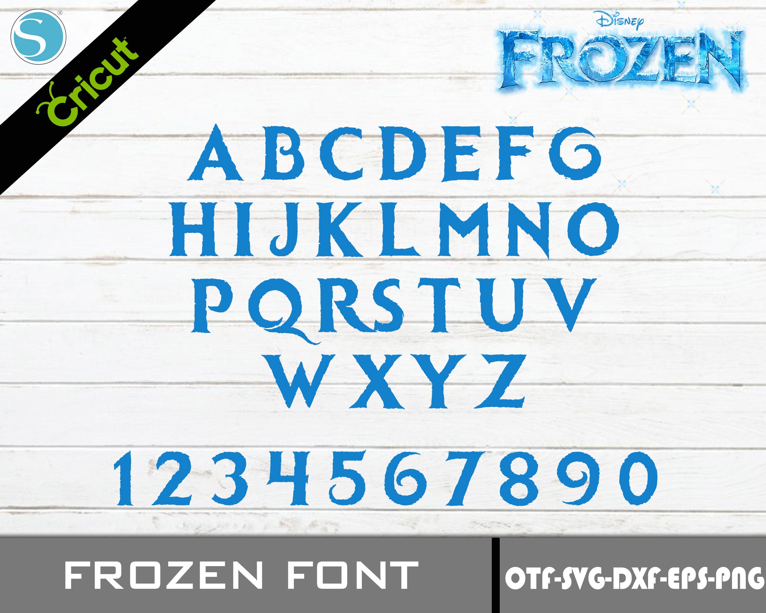 Frozen Font SVG Frozen Alphabet PNG Frozen Elsa TTF Digital Download Layered Bundle Files ...
