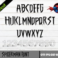 Hero Spider-man Font Spider Clipart Font SVG for Cricut Spider-man ...