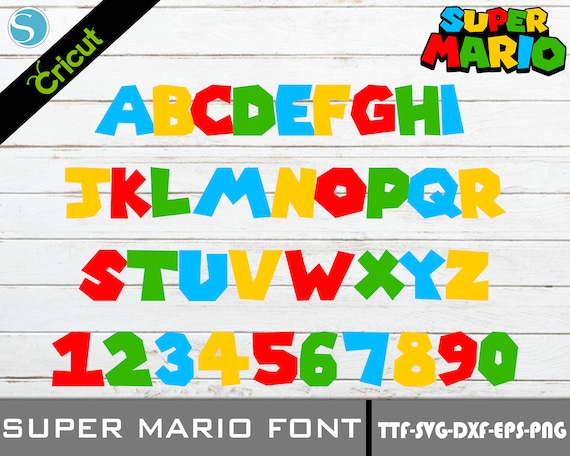 Mario Font SVG Mario Font Png Super Mario Alphabet Svg | Etsy Singapore