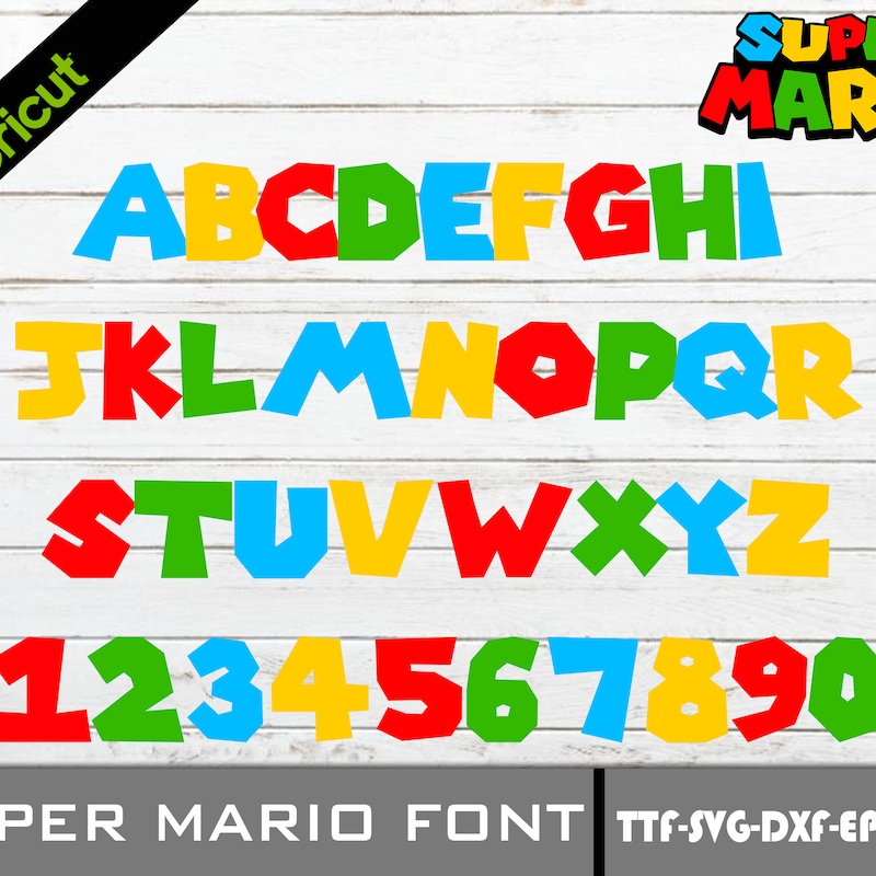 Mario bros font svg - Etsy México
