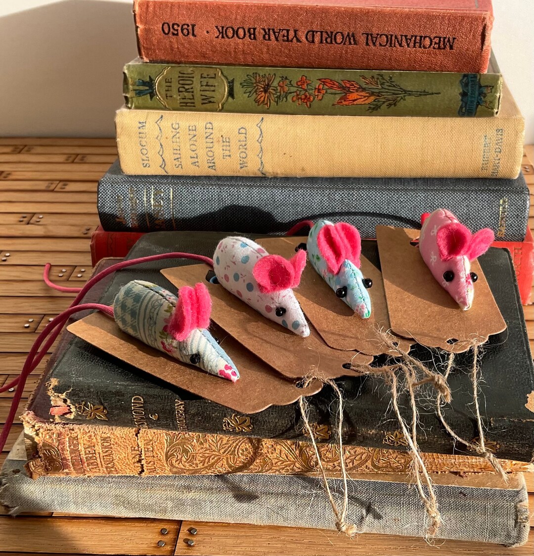 Bookmark Mouse Cottagecore Style Handmade, Material Mouse Bookmark ...