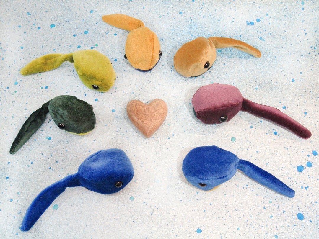 Plushie Beanbag Tadpole, Weighted Stress Toy, Designer Velvet Tadpole ...