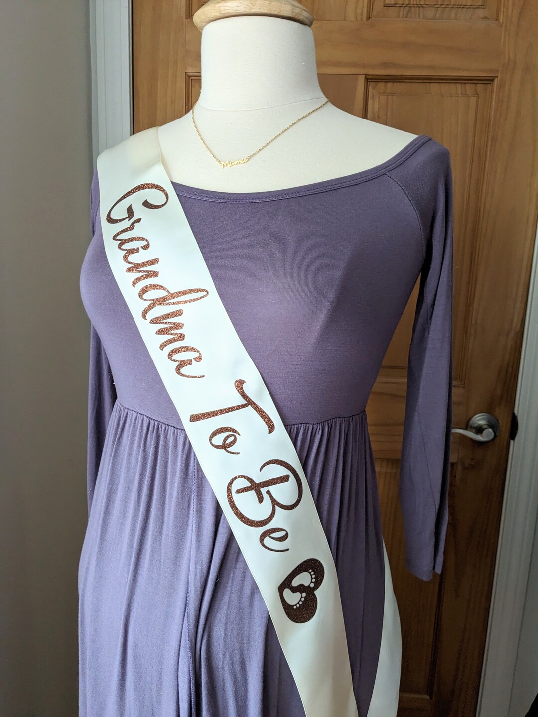 Grandma to Be Baby Shower Shoulder Sash, Cross Body Grandmother ...