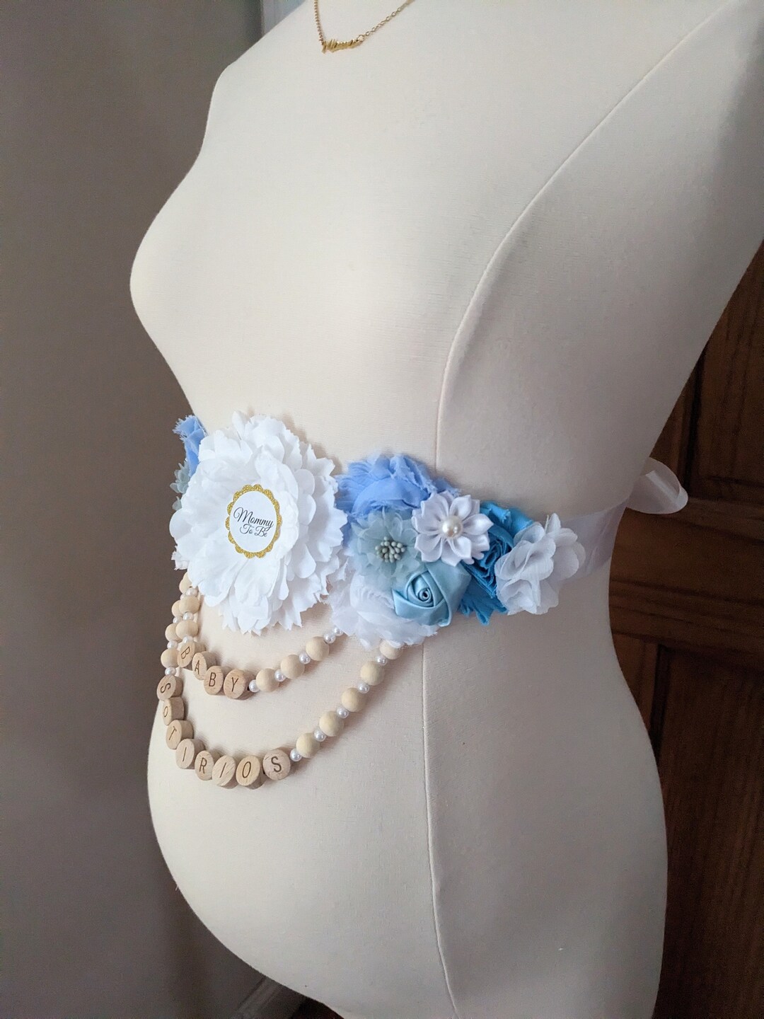 Personalized Baby Shower Belly Bump Maternity Sash for Mommy to Be ...