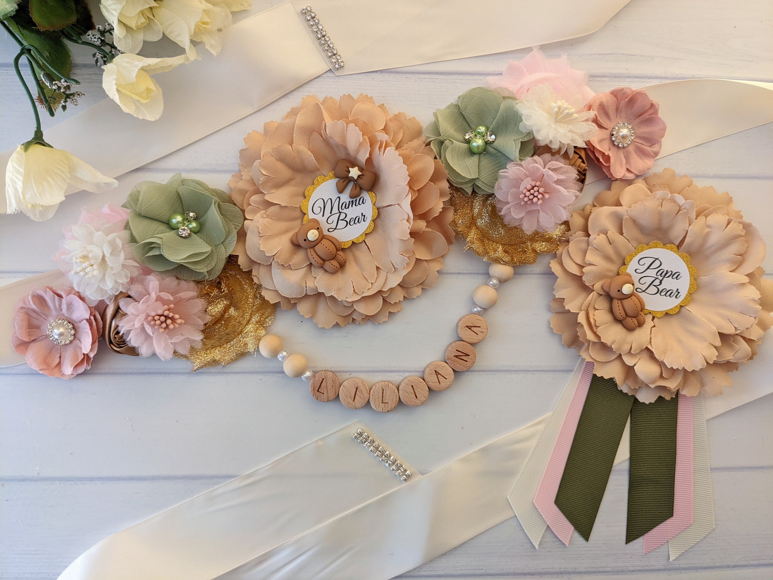 Mama Bear Sash Teddy Bear Baby Shower Mom to Be Sash - Etsy