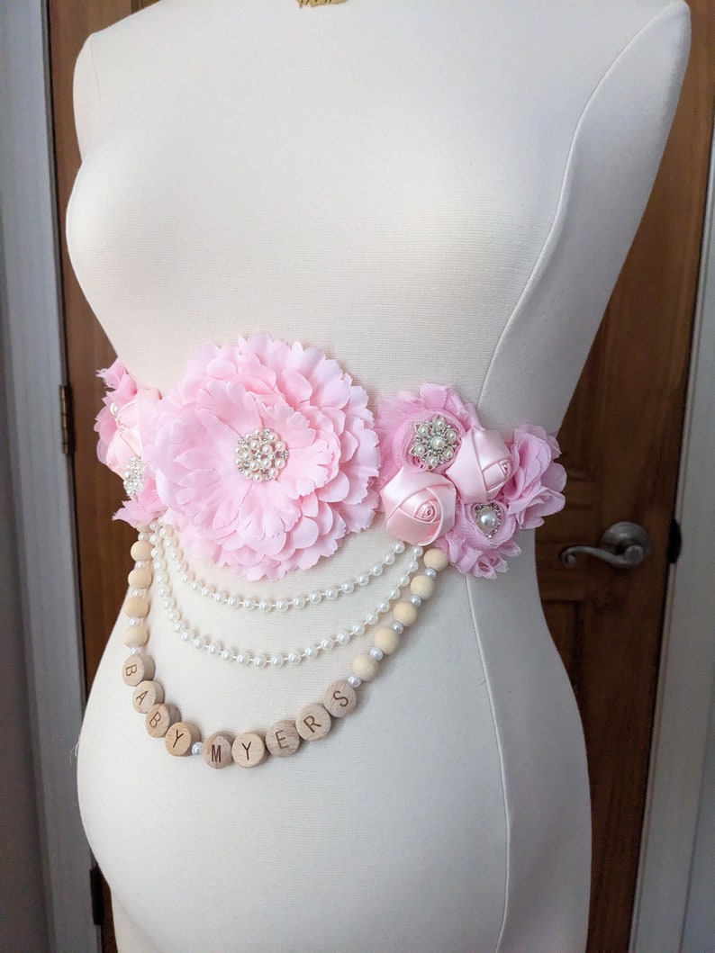 Pink Girl Baby Shower Mommy to Be Belly Bump Sash Customize - Etsy