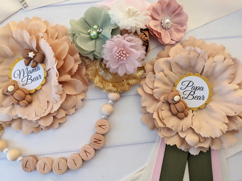 Mama Bear Sash Teddy Bear Baby Shower Mom to Be Sash - Etsy