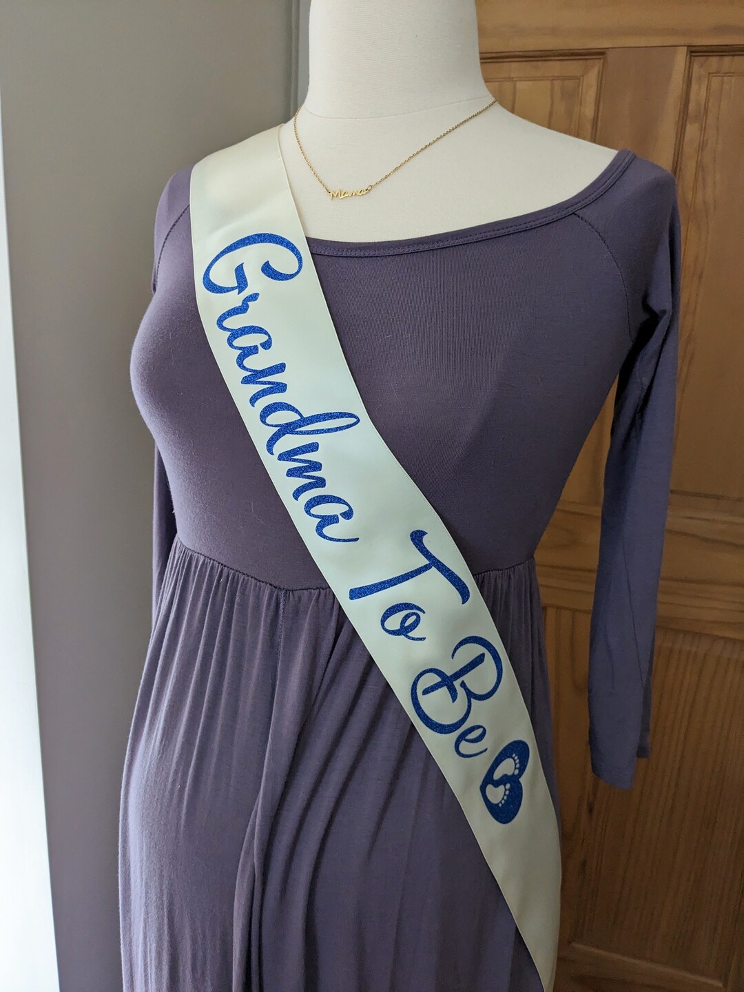 Grandmother to Be Sash for Baby Boy Shower, Blue Grandma to Be Keepsake ...
