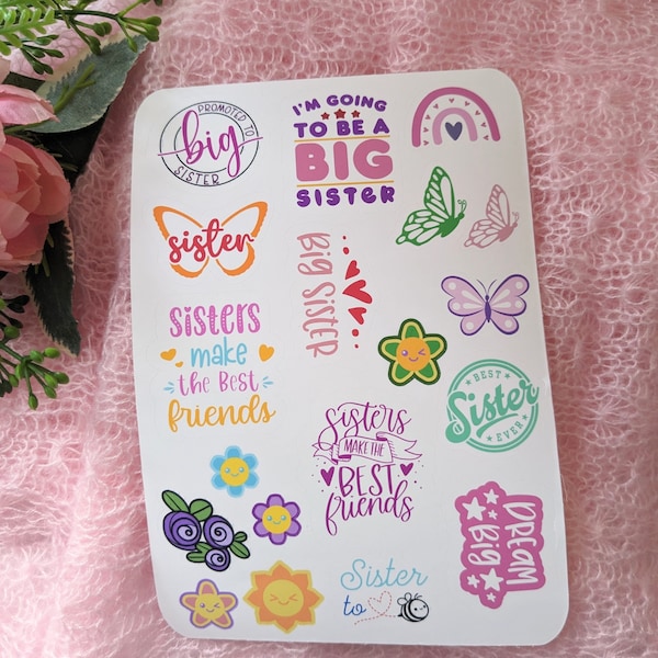 Sister Stickers - Etsy