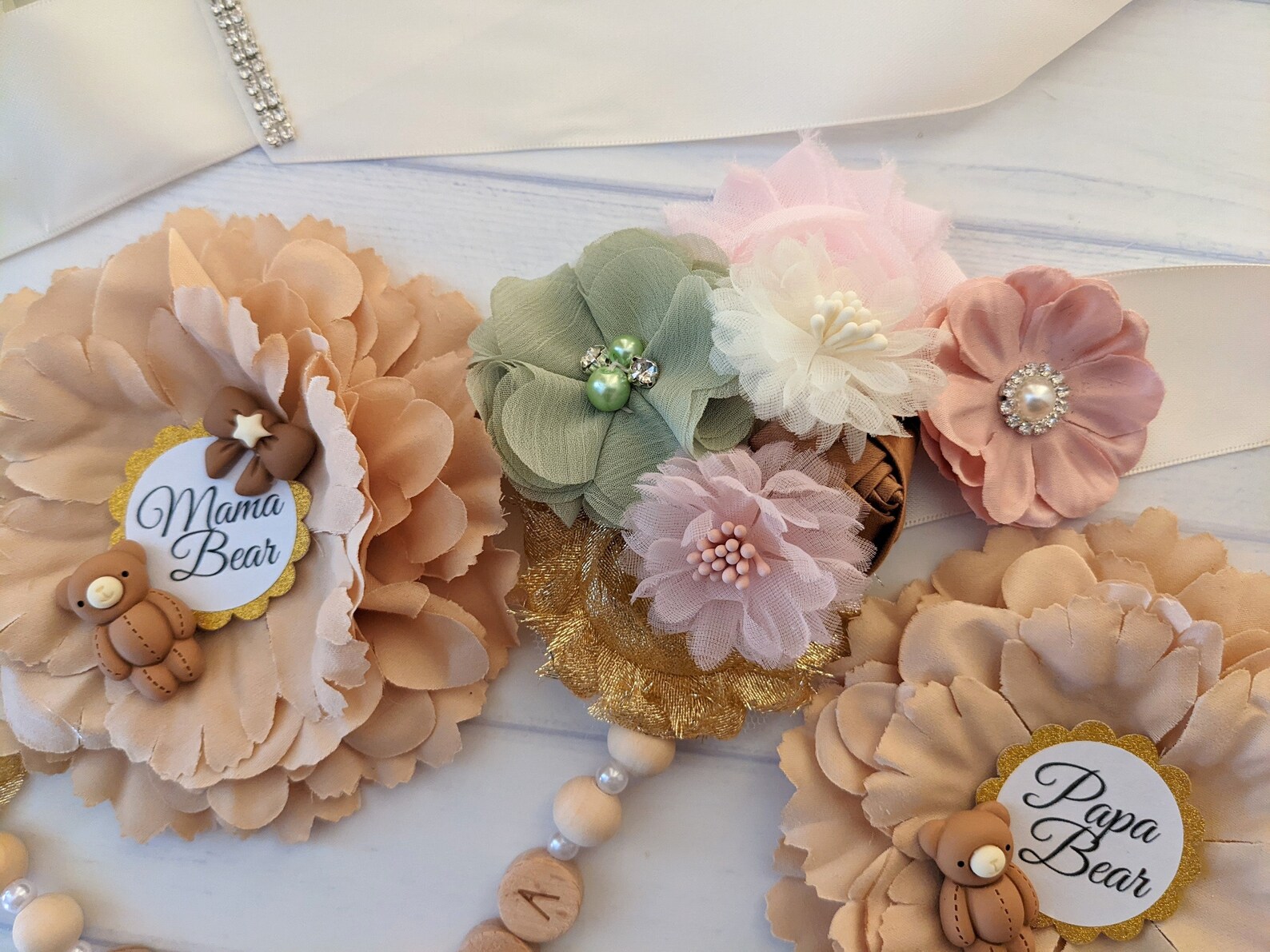 Mama Bear Sash Teddy Bear Baby Shower Mom to Be Sash - Etsy