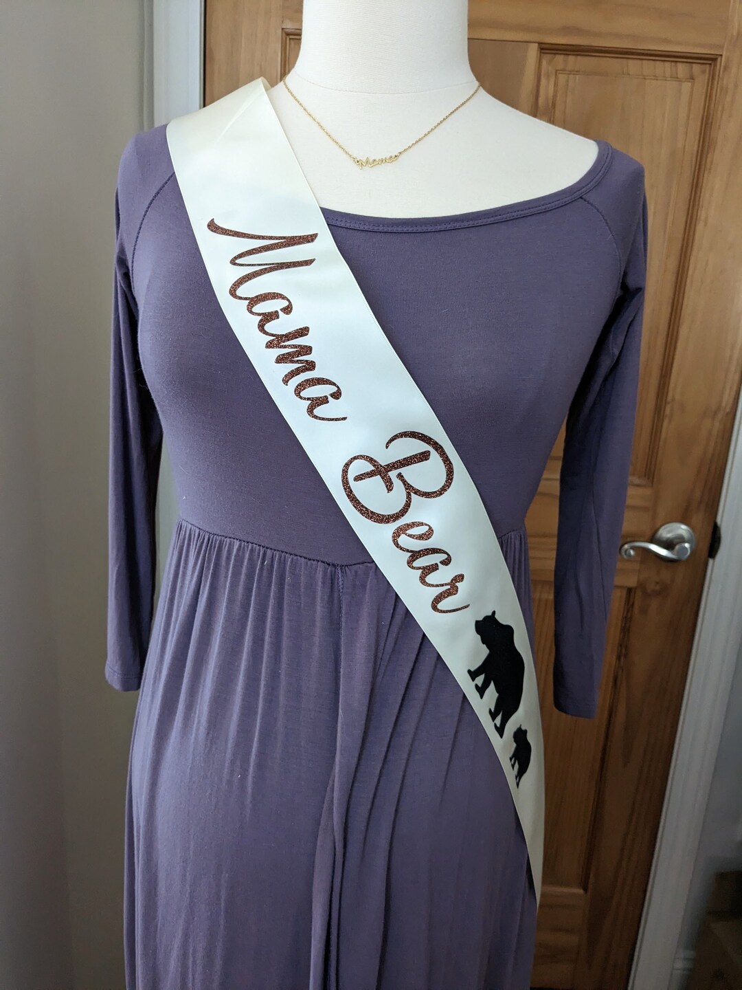 Bear Baby Shower Mama Bear Cross Body Shoulder Sash, Maternity Baby ...