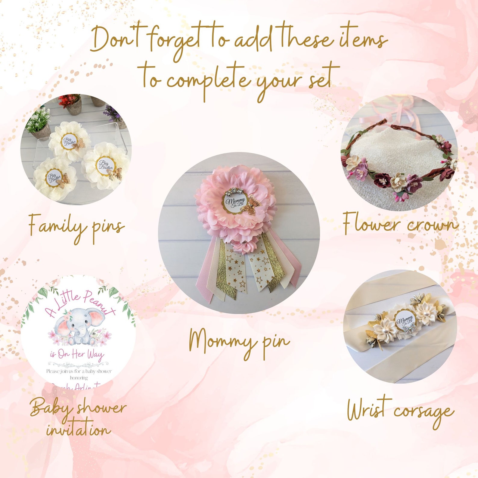 Girl Baby Shower Belly Flower Sash Maternity Photo Prop - Etsy