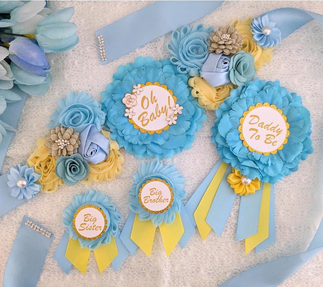 Baby Shower Winnie Pooh Bear Belly Bump Sash for Mom to Be, Classic ...