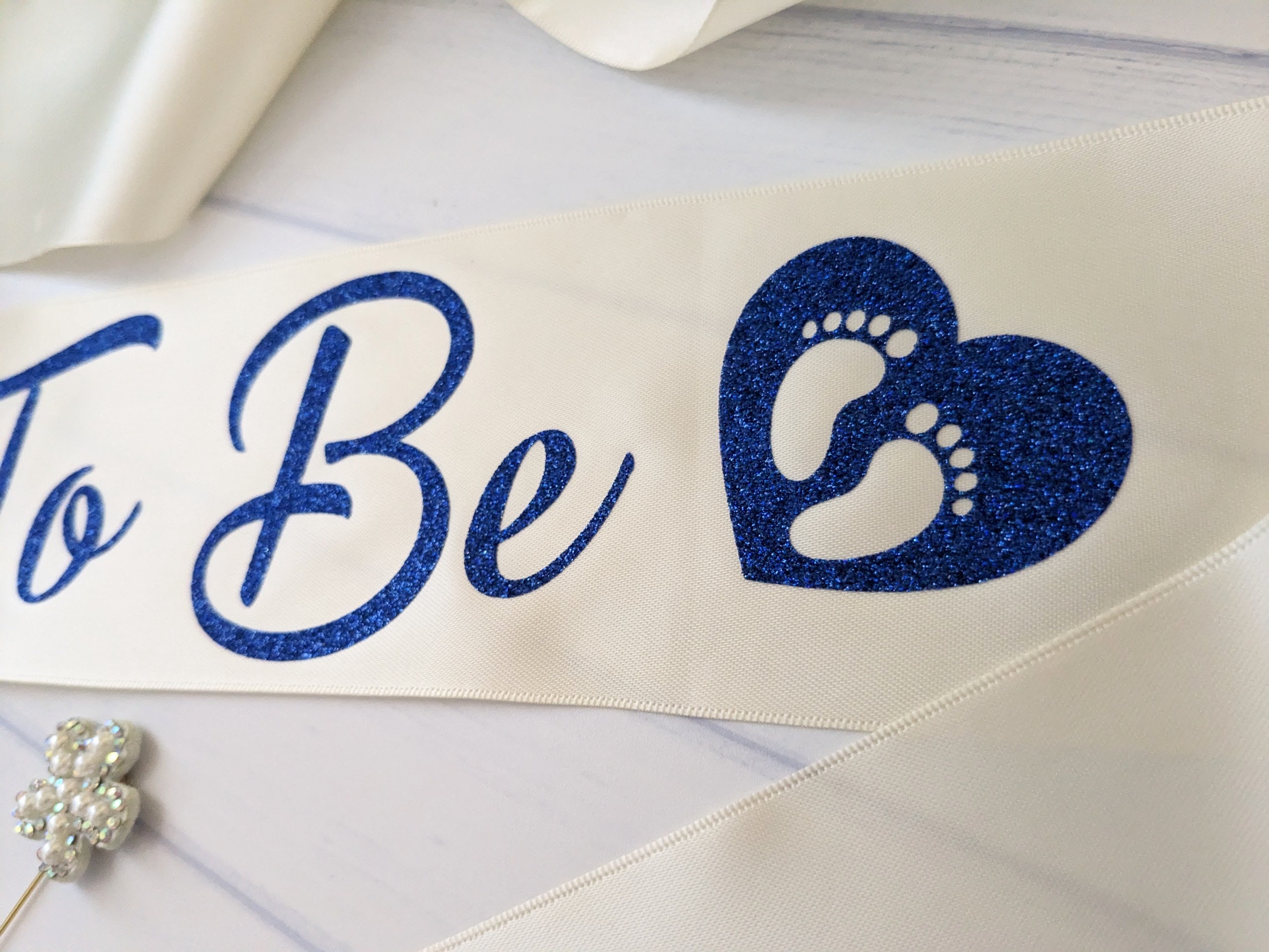 Grandma to Be Sash, Blue Baby Boy Shower Grandmother to Be Keepsake ...