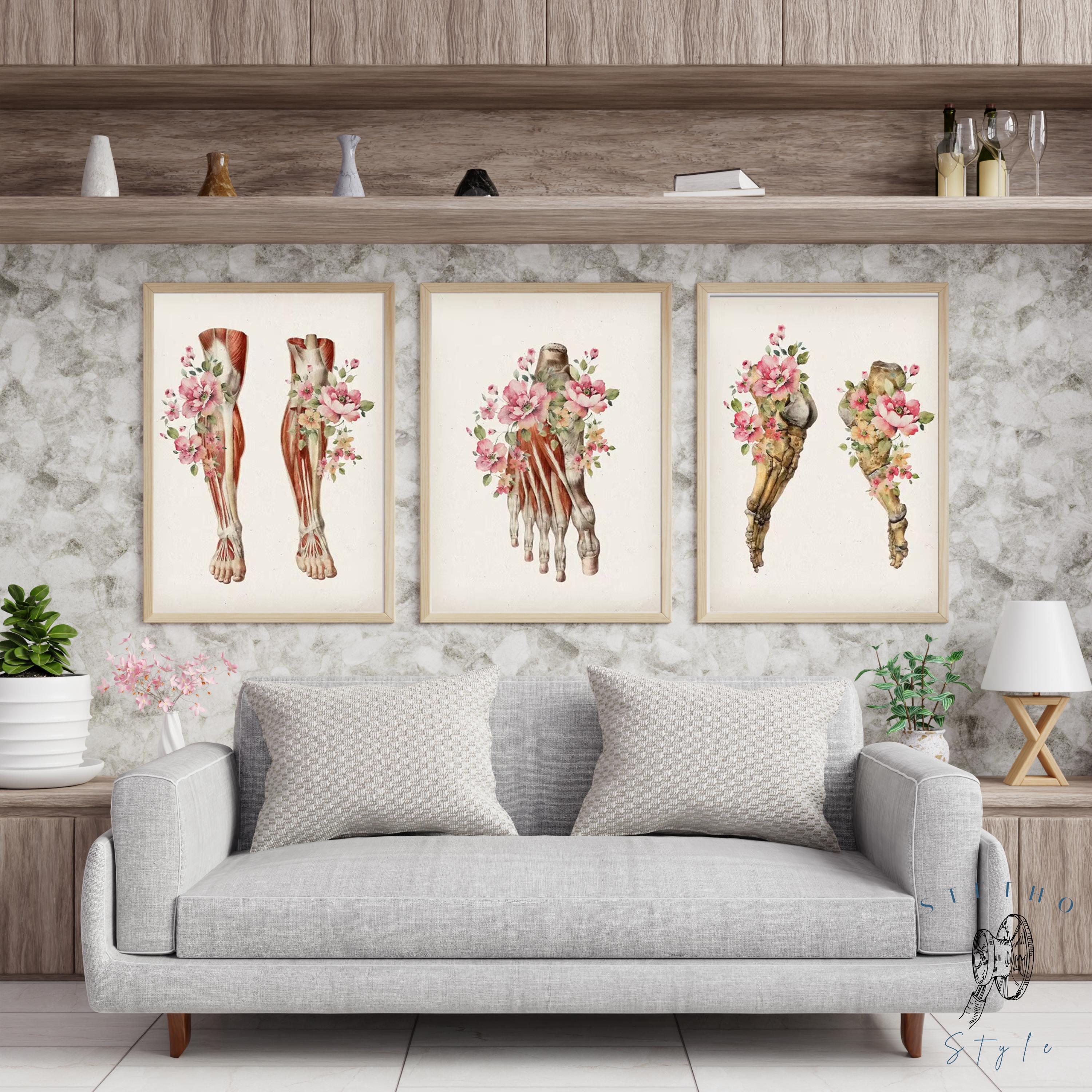 Medical Wall Art Canvas Prints for Clinic Doctors Office Decor Floral ...