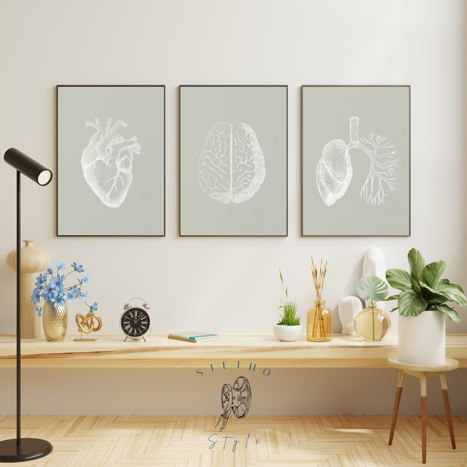 Minimalist Human Anatomy Posters Abstract Anatomy Wall Art Canvas ...