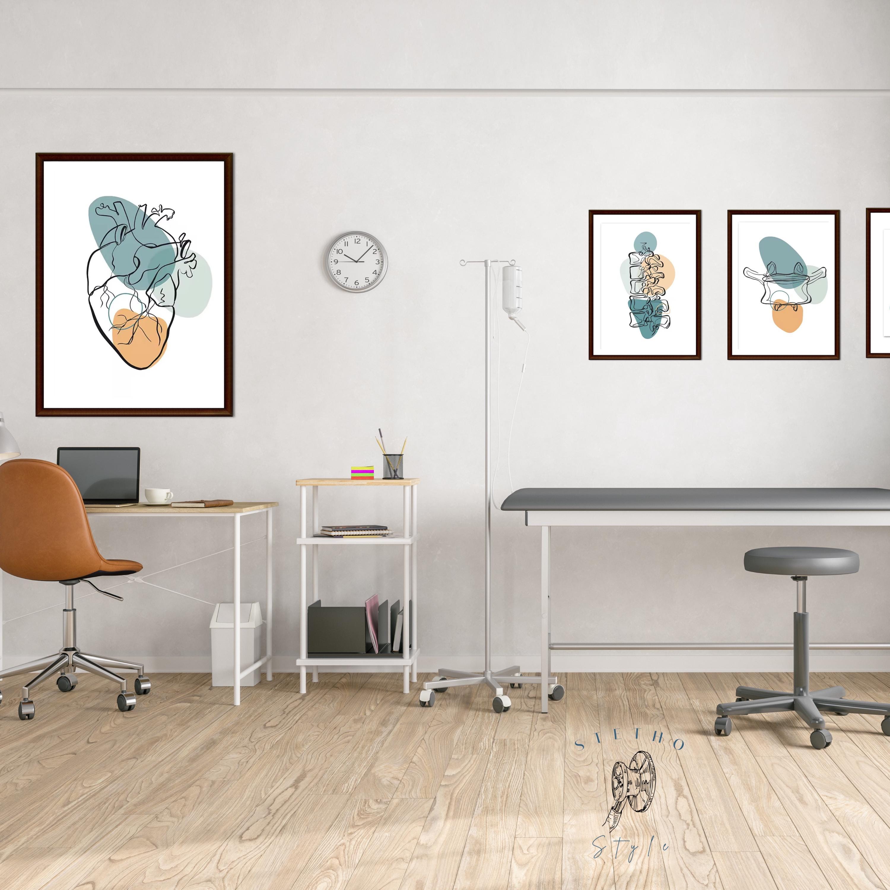 Human Anatomy Medical Wall Art Canvas Prints for Clinic Doctors Office ...