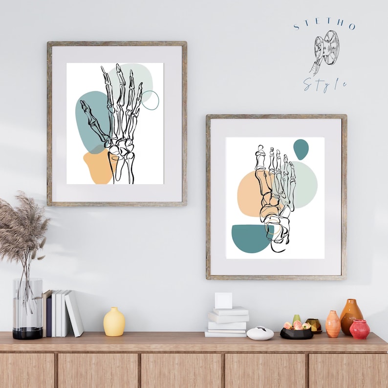 Human Anatomy Medical Wall Art Canvas Prints for Clinic Doctors Office ...