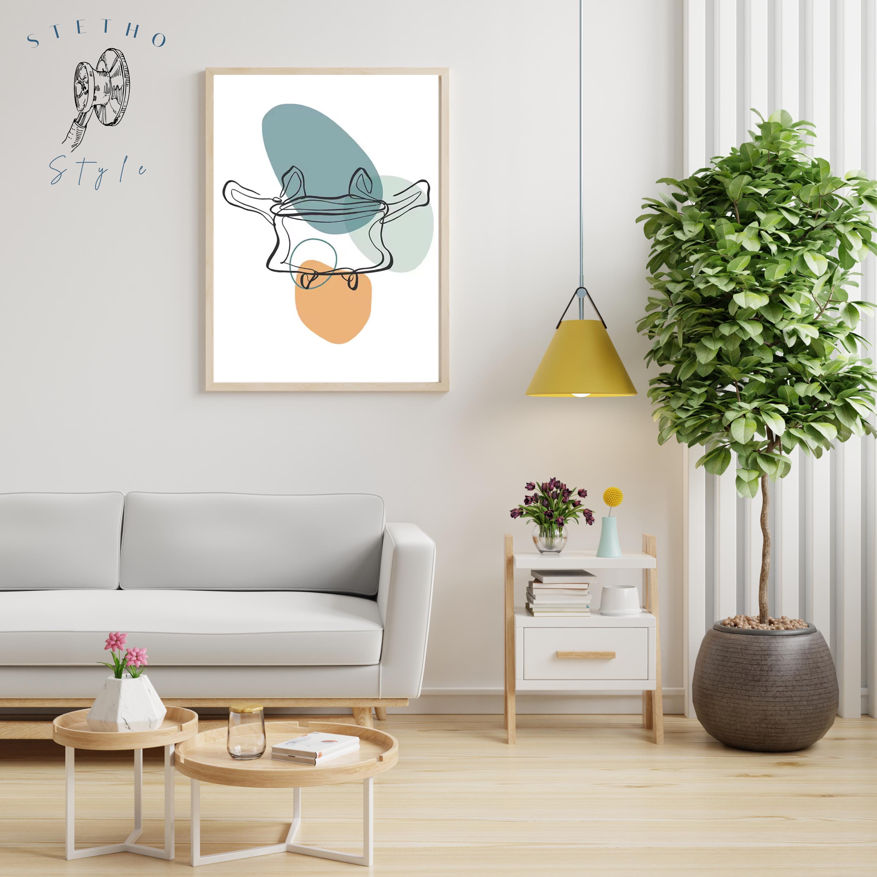 Human Anatomy Medical Wall Art Canvas Prints for Clinic Doctors Office ...