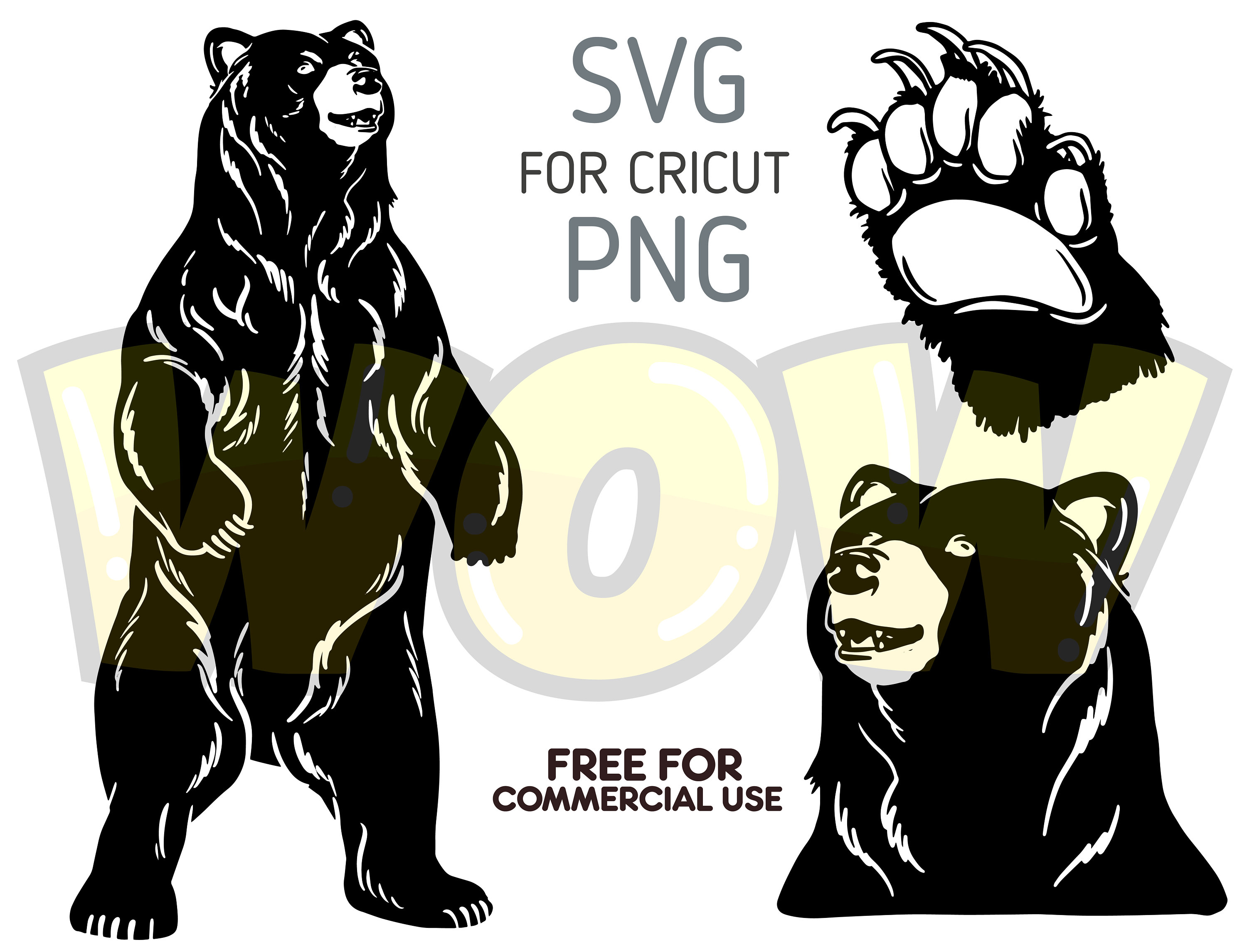 Black Bear Svg for Cricut Black Bear Cut File Digital - Etsy