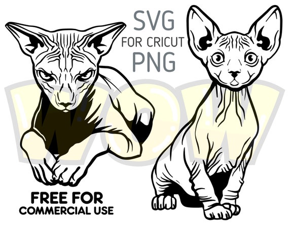Cute Sphynx Cat Svg for Cricut Cat Cut File Digital - Etsy India
