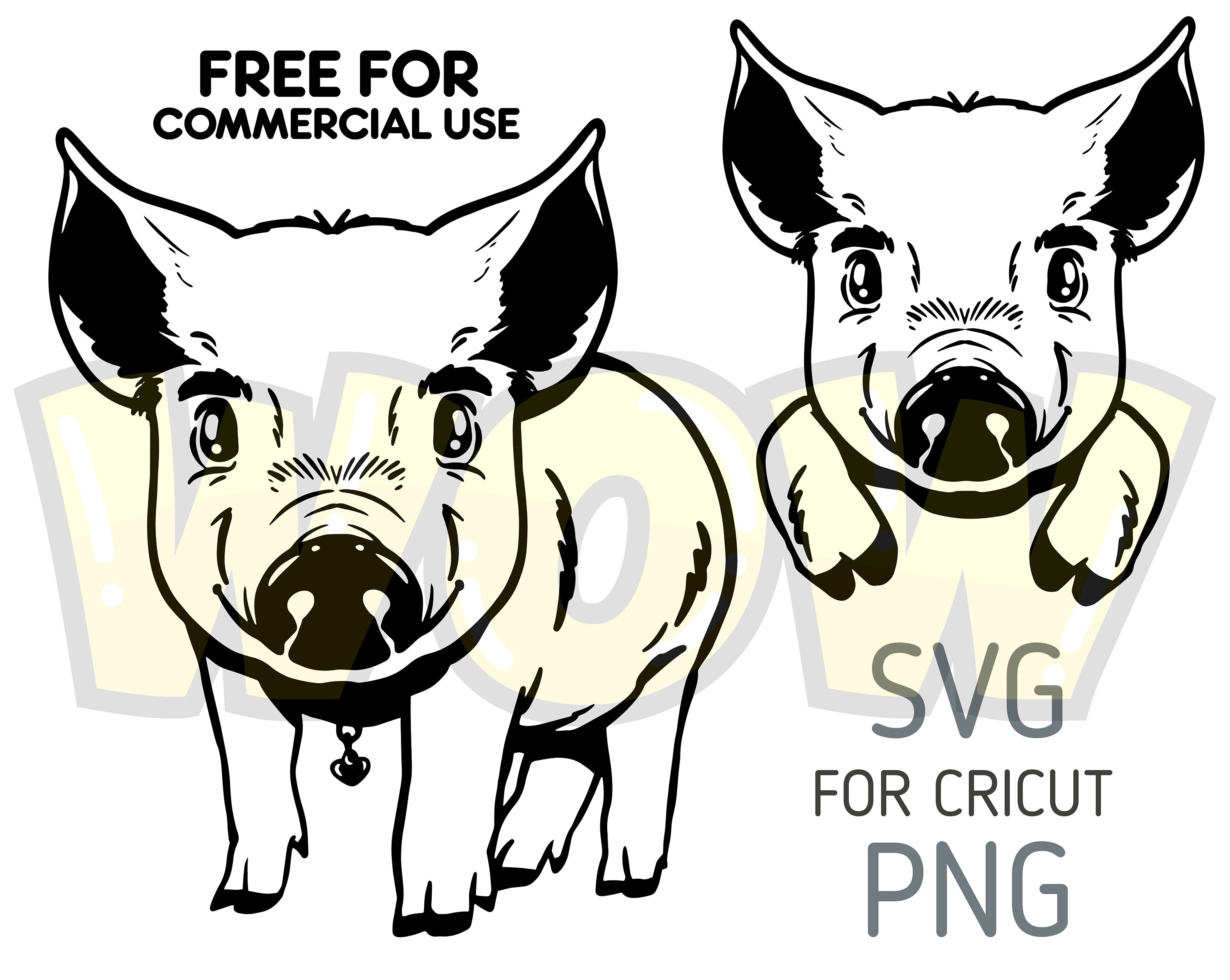 Pigs Svg Files for Cricut, Mini Pig Svg, Farm Animal Svg, Piggy Svg ...