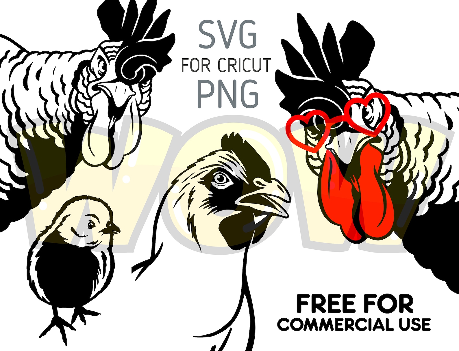 Rooster Svg File for Cricut, Chicken Svg for Cricut, Farm Animals Svg ...