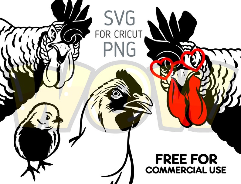 Rooster Svg File for Cricut, Chicken Svg for Cricut, Farm Animals Svg ...