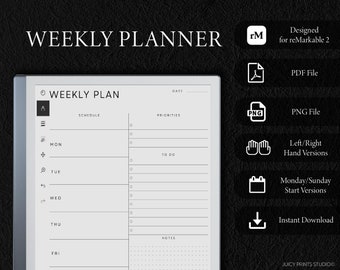 Remarkable 2 Planner - Etsy