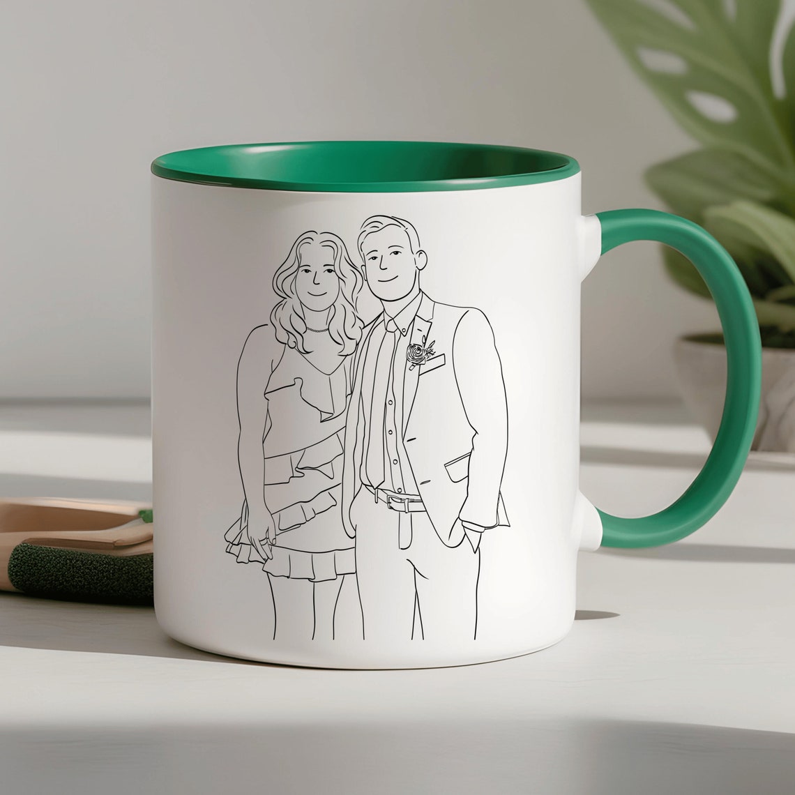Personalized Family Portrait Mug, Unique Gift for Mom, Custom Portrait ...