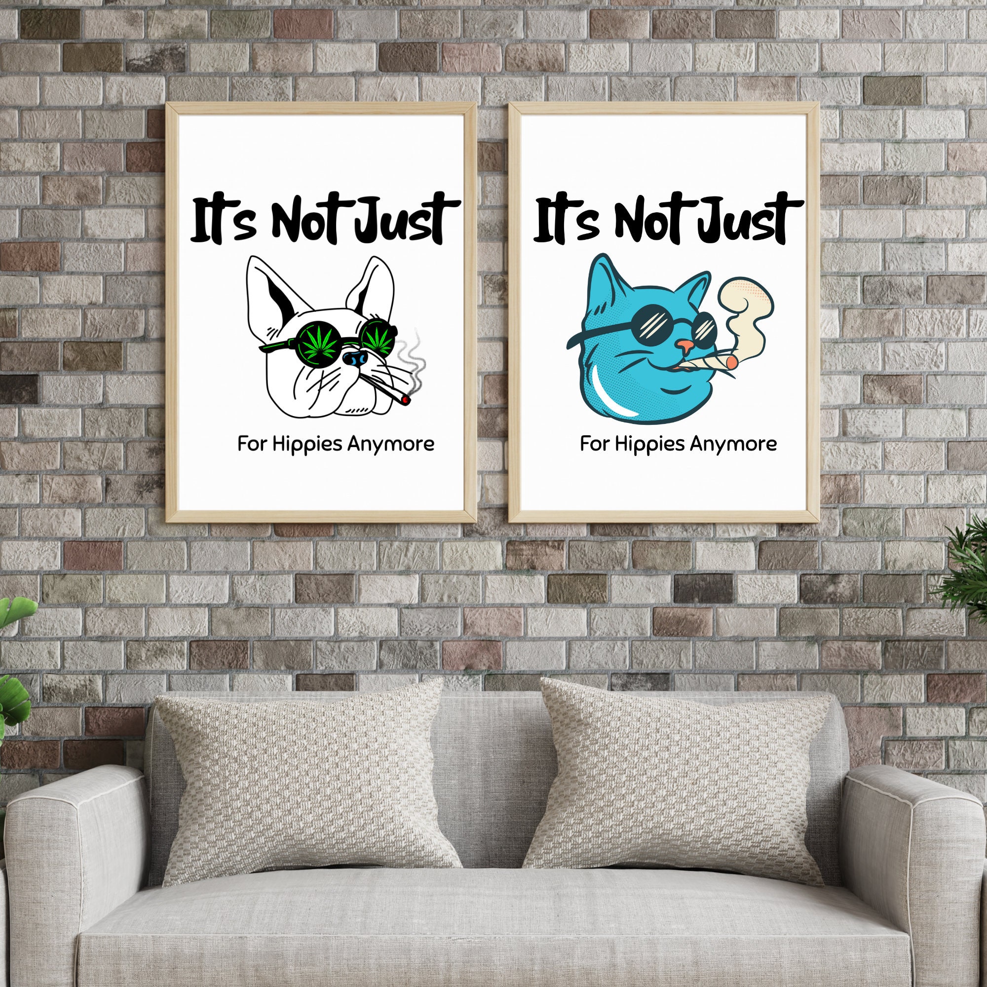 Cannabis Hippie Printable Digital Download Wall Art, Not Just for ...