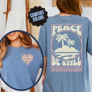 Boho Christian Tshirt Peace Be Still Bible Verse Shirt Christian ...