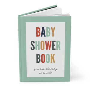 Baby Shower Book, Advice and Wishes, Baby Shower Decor, Hardback ...