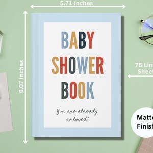 Baby Shower Book, Advice and Wishes, Baby Shower Decor, Hardback ...