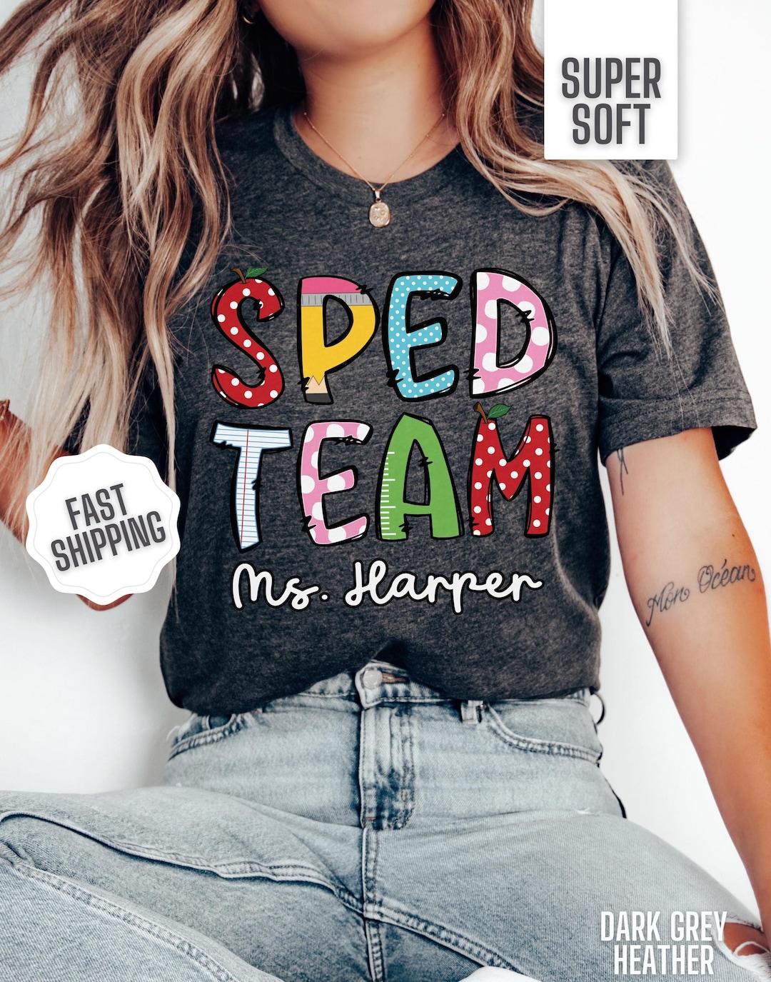 Custom Special Education Teacher Shirt SPED Team Tshirt Personalized ...