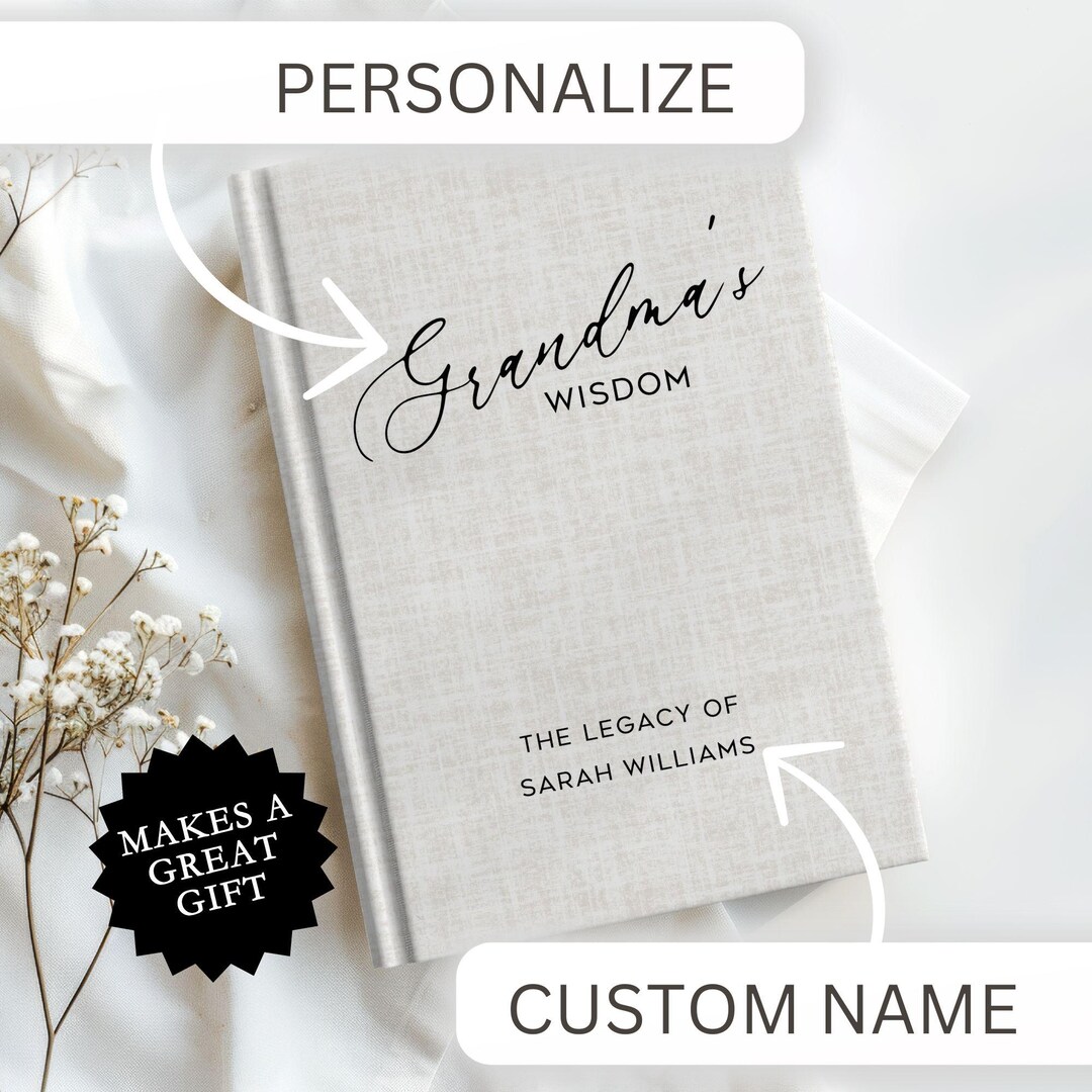 Personalized Grandma Journal Grandma Legacy Book for Moms Story Book ...