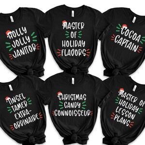 Matching Teacher Christmas Shirts Funny Holiday Teacher Team Tees Grade ...