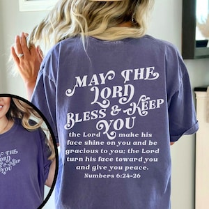 The Blessing Christian Shirt for Women Minimalist Bible Verse Tshirt ...