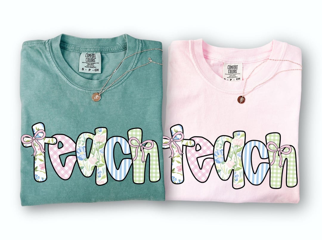 Teach Shirt for Teacher Gift Comfort Colors Teaching Tshirt Floral ...