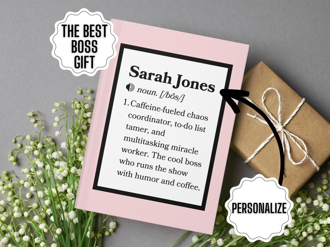 Personalized Gift for Boss Journal Hardcover Notebook Funny New ...