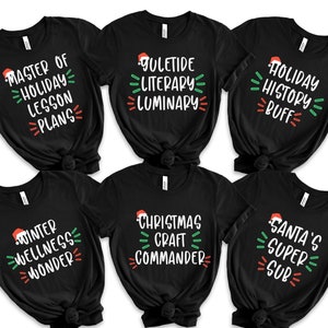Matching Teacher Christmas Shirts Funny Holiday Teacher Team Tees Grade ...