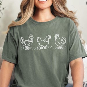 Comfort Colors Chicken Shirt Chicken Lover Gift for Chicken Owner Cute ...