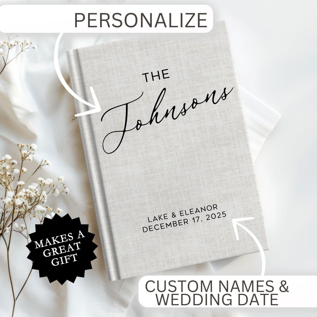 Personalized Wedding Guest Book Custom Guestbook Wedding Sign in Book ...