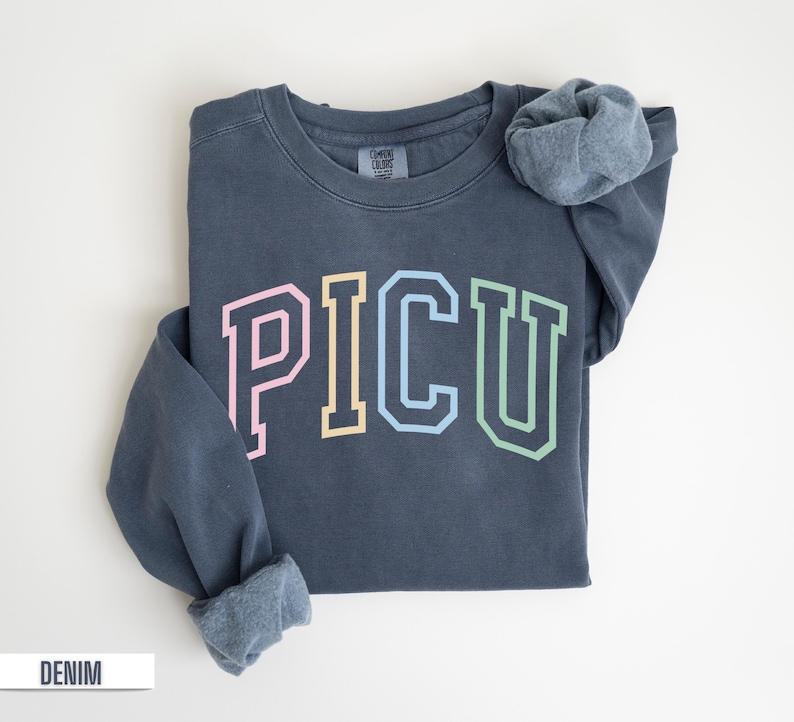 Comfort Colors PICU Sweatshirt Picu Nurse Gift Pediatric Intensivist ...