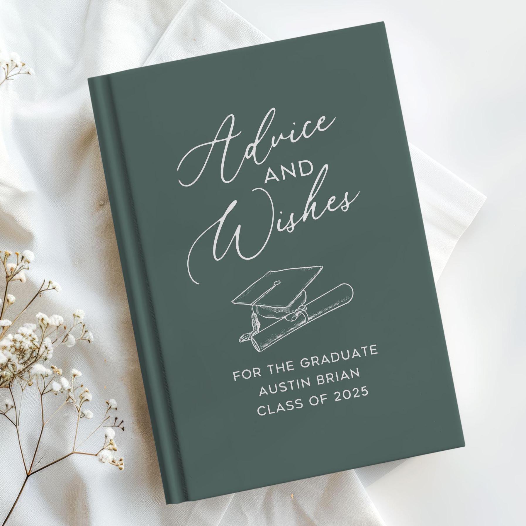 Personalized Graduation Advice & Wishes Book Class of 2025 Graduate ...