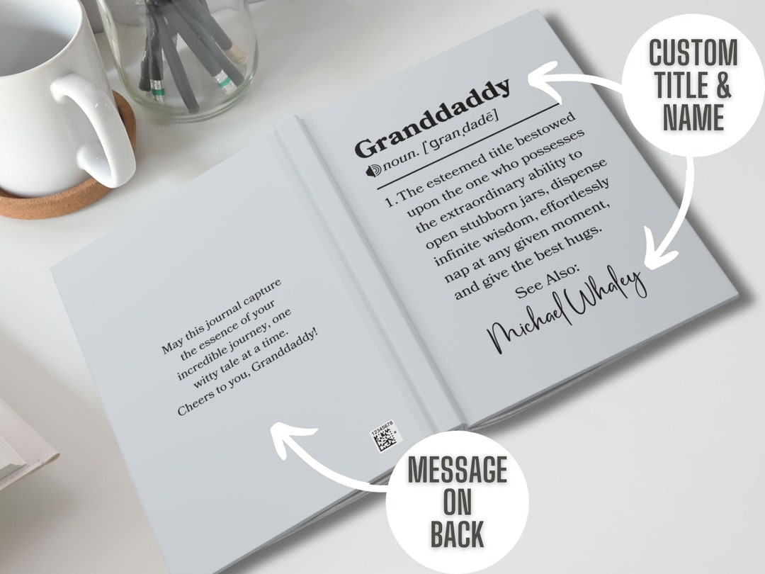 Personalized Granddaddy Gift for Grandpa Journal Funny Grandfather ...